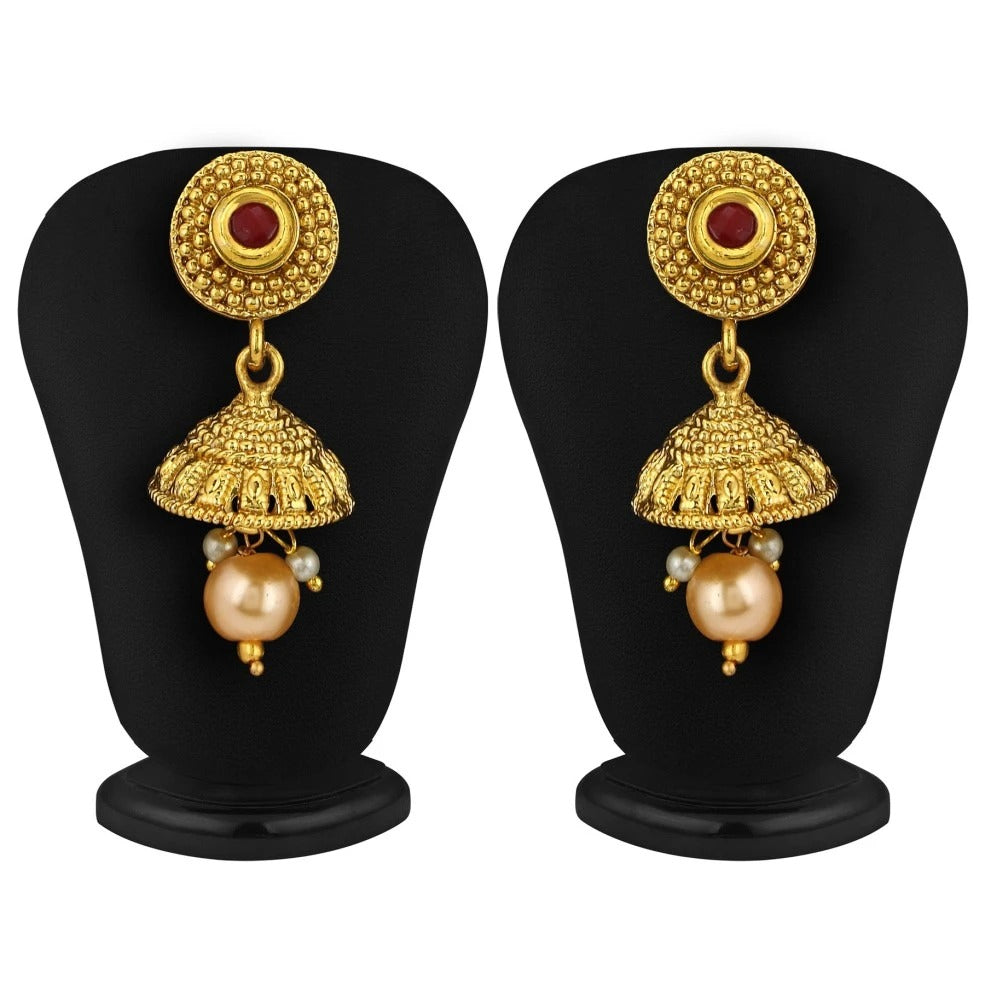 Cluster Gold Plated Necklace Set