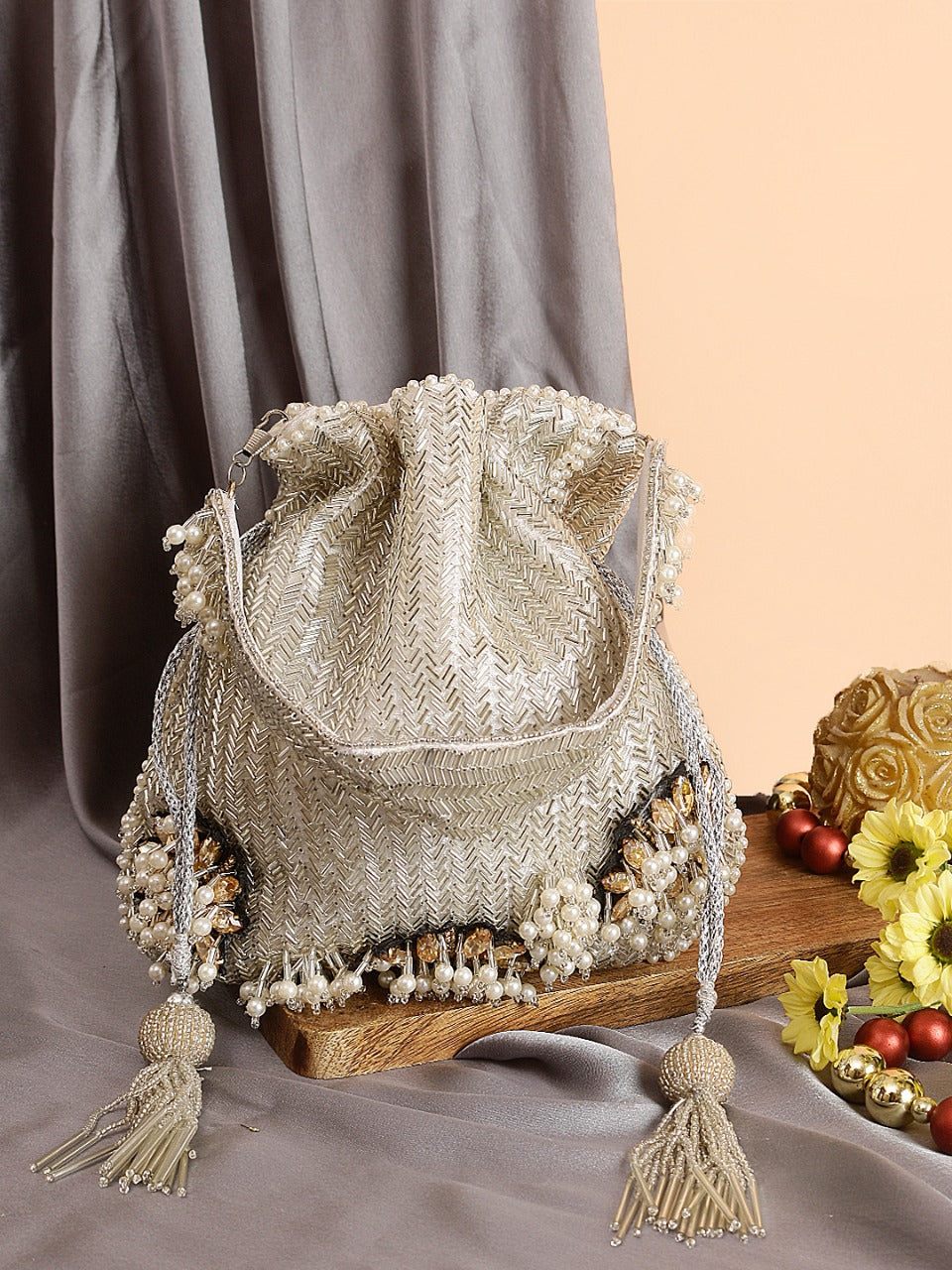 Designer Cutdana Work Potli